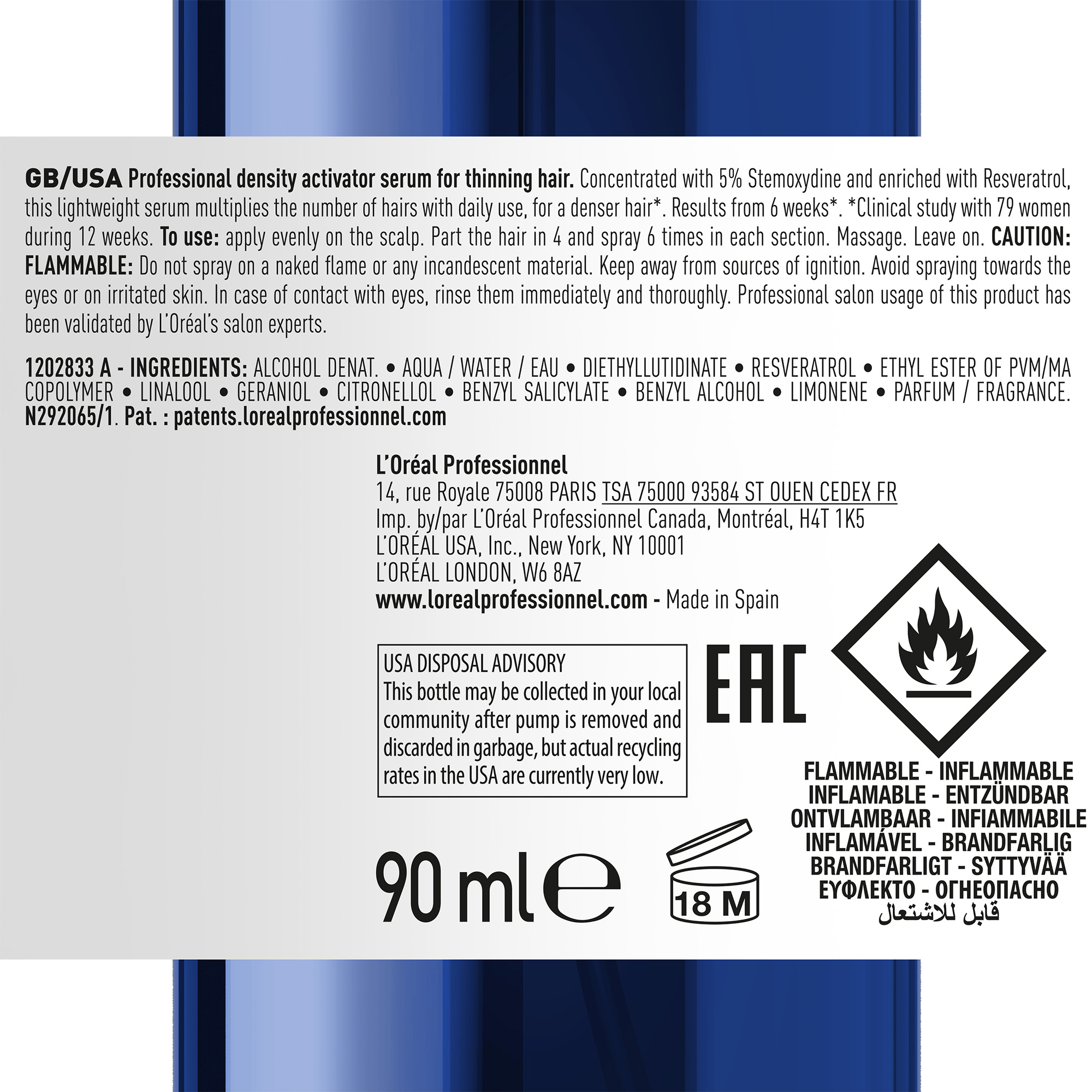 Loreal Serioxyl Advanced, profesjonalne serum zagęszczające włosy, 90ml ...