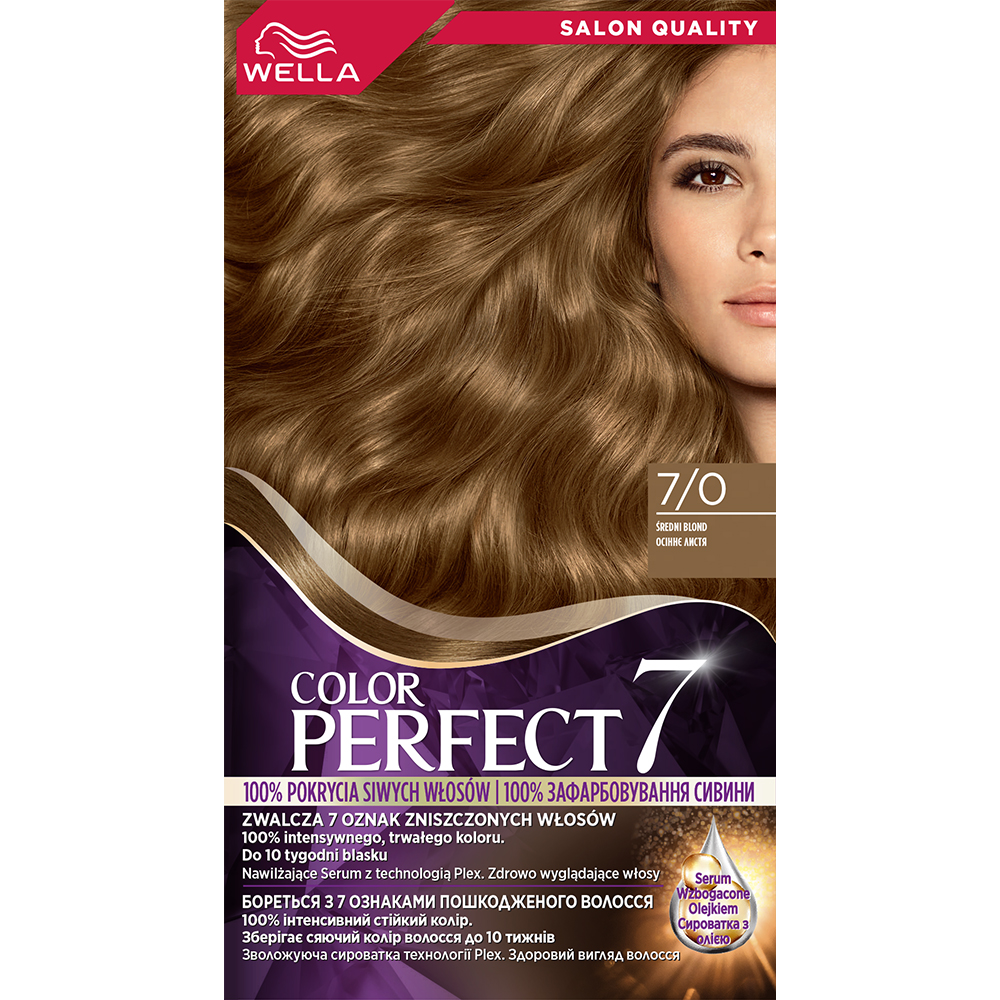 Wella Color Perfect 7, farba do włosów, 7/0 średni blond, 50ml ...