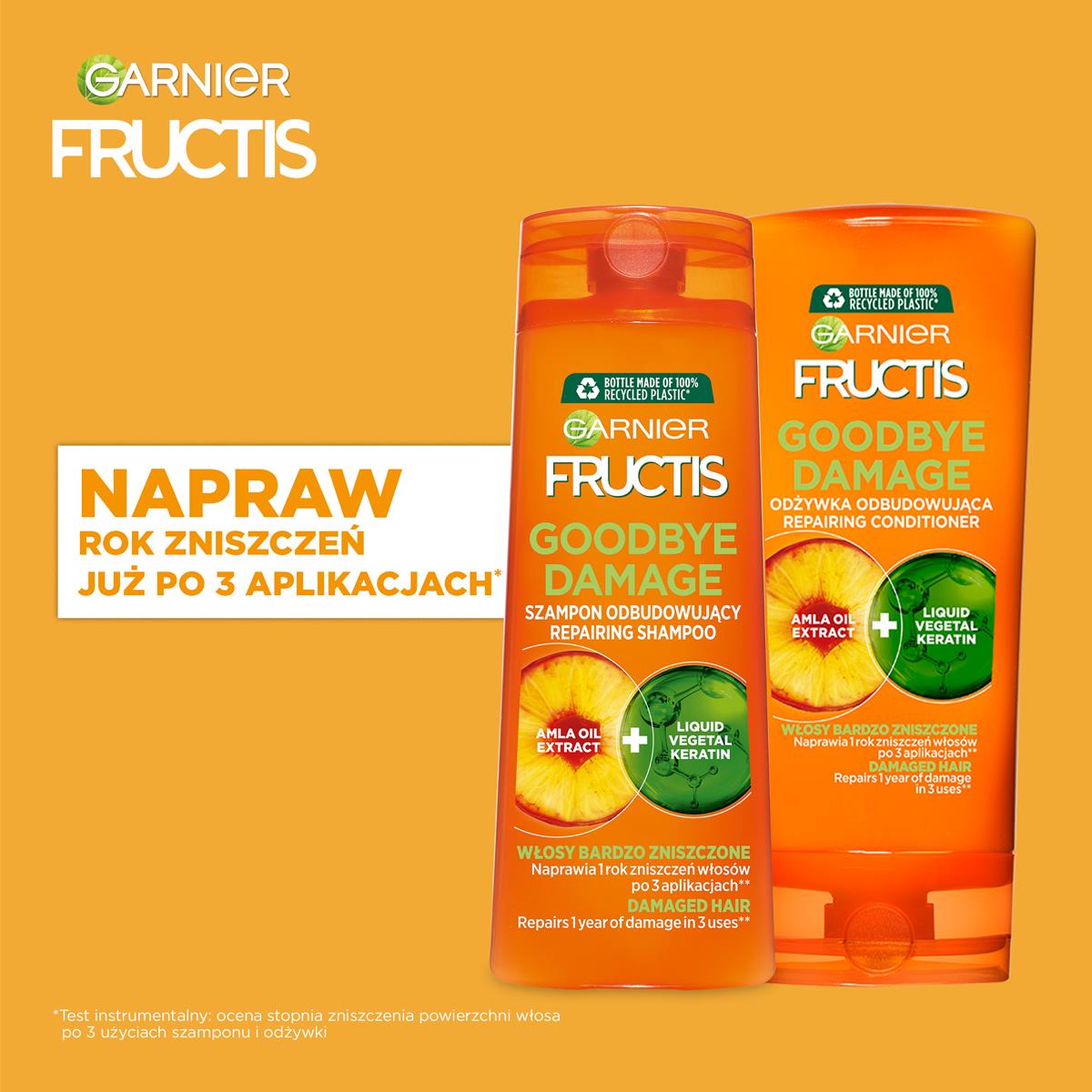 Garnier Fructis Goodbye Damage Szampon wzmacniający do włosów bardzo ...