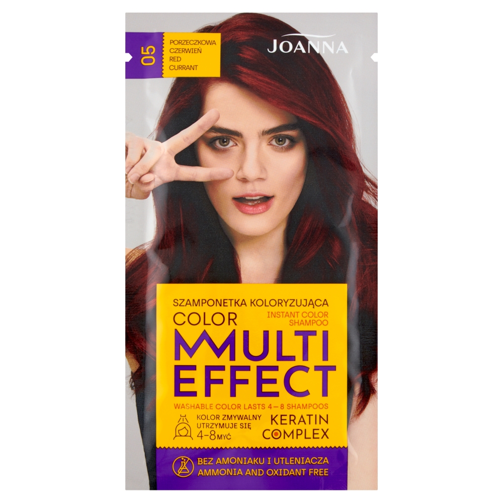Joanna Multi Effect color Szamponetka koloryzująca porzeczkowa czerwień ...
