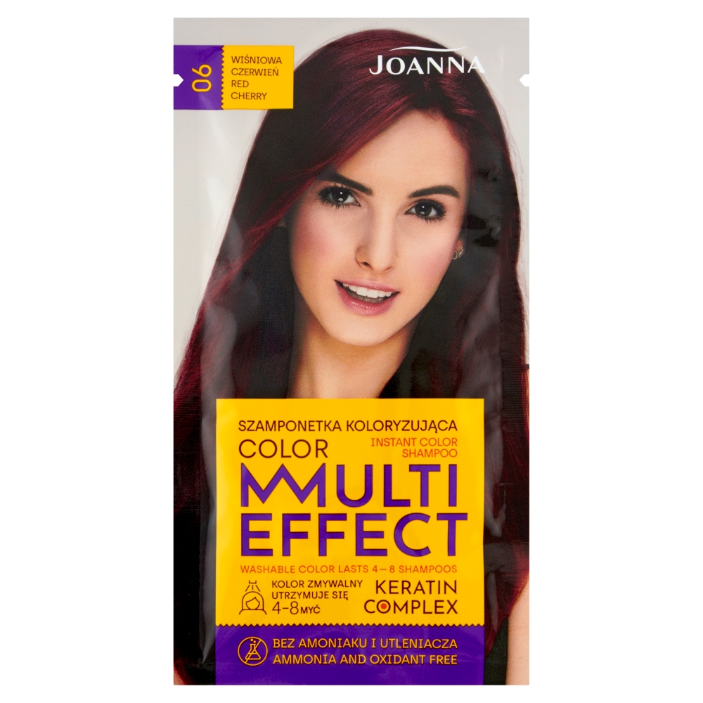 Joanna Multi Effect color Szamponetka koloryzująca wiśniowa czerwień 06 ...